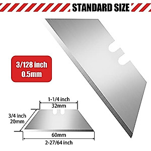 DIYSELF 2 Pack Box Cutter Retractable Set, Retractable Utility Knife with 50 Pack Utility Knife Blades, SK5 Steel Box Cutter Blades, Heavy Duty Utility Knife for Carton, Cardboard and Box (Yellow)