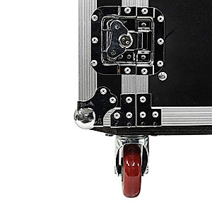 Seismic Audio - SA-PTR-16UC - 16 Space Pro Audio DJ Road Rack Case with Casters - 16U Pro Tour Grade Rack