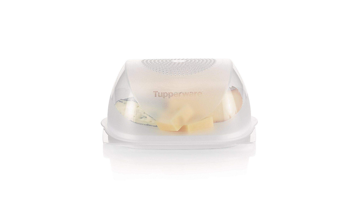 Tupperware Cheese Keeper - Small Square Container for Freshness
