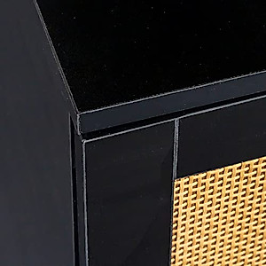 Goohome 70.87" Freestanding Kitchen Pantry, Buffet Sideboard Wardrobe& Kitchen 6-Doors, 1-Open Shelves and 1-Drawer, Tall Utility Storage Cabinet for Bedroom, Black