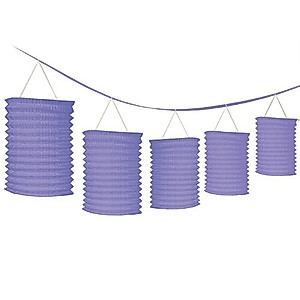 Accordion Style Paper Lantern Garlands | New Purple | Party Decor
