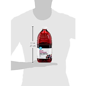 Amazon Brand - Happy Belly Grape Cranberry Juice Cocktail, 64 Fl Oz Bottle