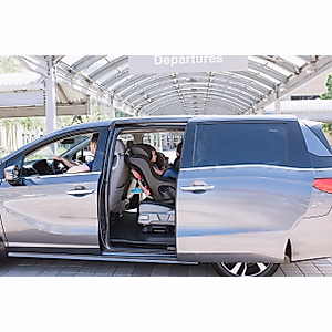 Clek Fllo Convertible Car Seat - Compact Design for 3-Across Seating, Extended Rear-Facing with Anti-Rebound Bar (Marshmallow)