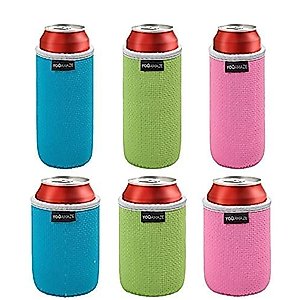 YouAmaze | Premium Can Coolers Sleeves (6 Pack) High Quality Insulated Beer Can for Slim and Regular Cans - Soft Insulated Beer Sleeves for Cans - Beer Sleeves for Cans