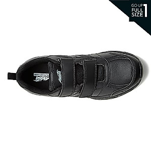 Avia Avi-Union II Strap Non Slip Shoes for Men, Hook and Loop Mens Walking Shoes with Memory Foam - Black/Dark Grey, 10.5 Wide