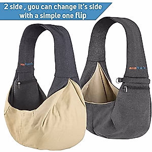 BuddyT Dog Sling Carrier - Dog Carriers for Small Dogs - Dog Carrier for Medium Dogs 5-10 lbs with Adjustable Strap, Pocket, Safety Belt - Dog Purse - Puppy Carrier for Small Dogs/Small Dog Carrier