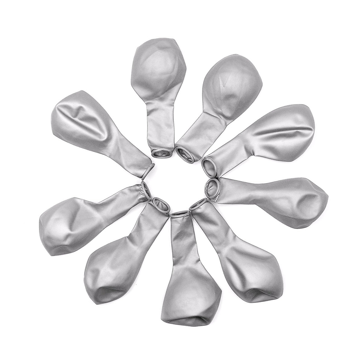 oditton Silver Balloons, 50PCS Birthday Balloons, Lustrous Balloons, 12inch(30cm) 100% Latex Helium Balloons, Birthday Wedding Baby Shower Graduation Anniversary Party Decorations