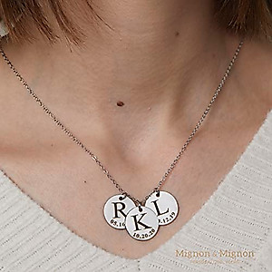 Personalized Gifts Initial Name Necklace Handmade Family Jewelry Gifts for Women Mom Grandma Family Gifts Graduation Day Gift for Best Friend Jewelry Friendship Necklace Letter Jewelry Gift -LCN-ID