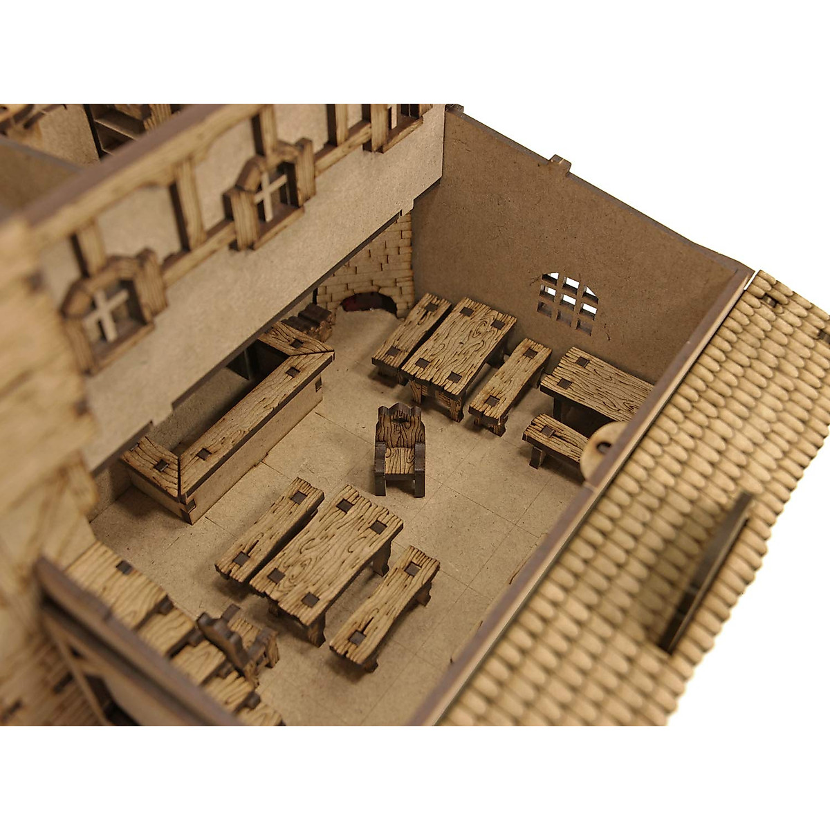 TowerRex Tavern DND Terrain 28mm - Fantasy Miniature for Warhammer, Pathfinder and D&D Tabletop Games