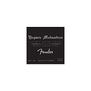 Fender Yngwie Malmsteen Signature Electric Guitar Strings, Nickel Plated Steel, Bullet End .008-.046