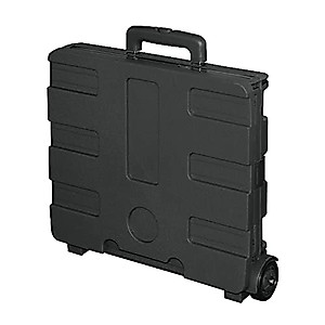 Office Depot Mobile Folding Cart with Lid, 16in.H x 18in.W x 15in.D, Black, 50801