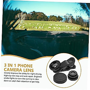 Hemobllo 3pcs Super Smartphone Most Fish Lens， Upgraded of Eye Compatible with s//in Kits Mm Lenes- & - Light Cell Lenses Wide Accessories Compatible with iPhone Angle Lense Lensblack