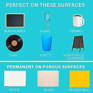 SILENART Chalk Markers for Chalkboard, Chalk Pens Fine Tips, Liquid Chalk Markers Erasable Neon Chalk Marker for Kids, Chalkboard Markers for Signs Labels Menu Board Window Glass - 12 Pack