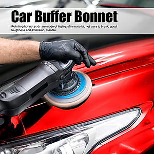 9 Pcs 6 Inches Buffer Bonnets Waxers Bonnet Set,Car Orbital Buffer Polisher Pad Bonnet Microfiber Polishing Buffing Bonnet Set for Cars Motorcycles