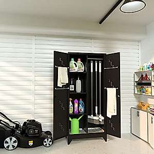 VASAAOSD Garage Storage Cabinet and Locker,Metal Storage Cabinet and Office Storage,Cabinets for Storage with Doors,Wardrobe Cabinet and Locking Cabinet for Kichen,Home,Office