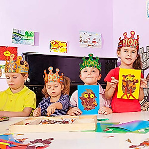 35 Pieces 100 Days Paper Crowns, 100th Day of School Celebration Paper Crown Party Hat with I am 100 Days Smarter Printed, for Classroom School Decor