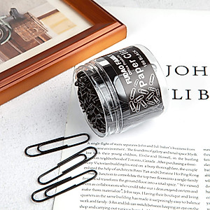 Jumbo Paper Clips, 2 Inch Paper Clip, 100 pcs Large Paperclips (Jumbo, Black)