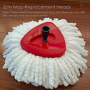 Mop Head Replacement Microfiber Spin Mop Refills Replacement Mop Refill Head Compatible with Spin Mop 1-Tank System (4 Pack)