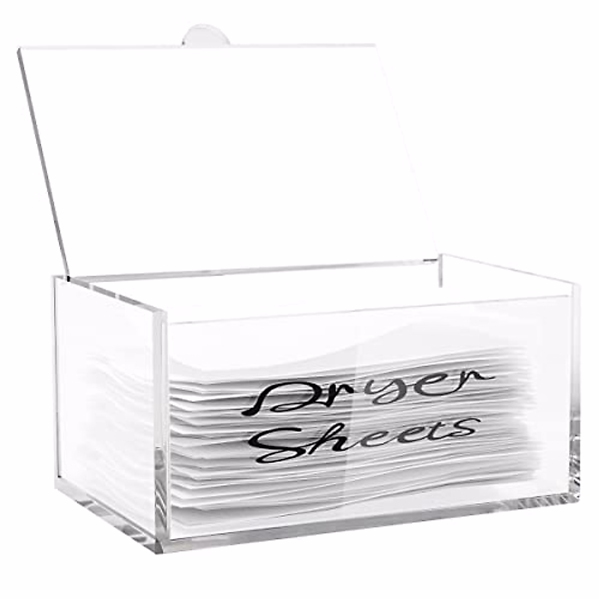Acrylic dryer sheet holder,dryer sheet dispenser for Fabric Softener Sheets,dryer sheet container for Laundry Room Decor & Organization