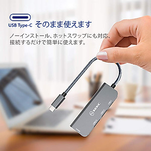 SEKC STC-H04 USB C Hub, Type-C PD Charging Multi-Function (60W), 4K HDMI x 1, USB 3.0 x 2