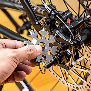 Snowflake Multitool 2PCS 18-in-1 Stainless Steel Snowflake Multi Tool Keychain Tool Gadgets for Outdoor Travel Camping Daily Mens Gifts