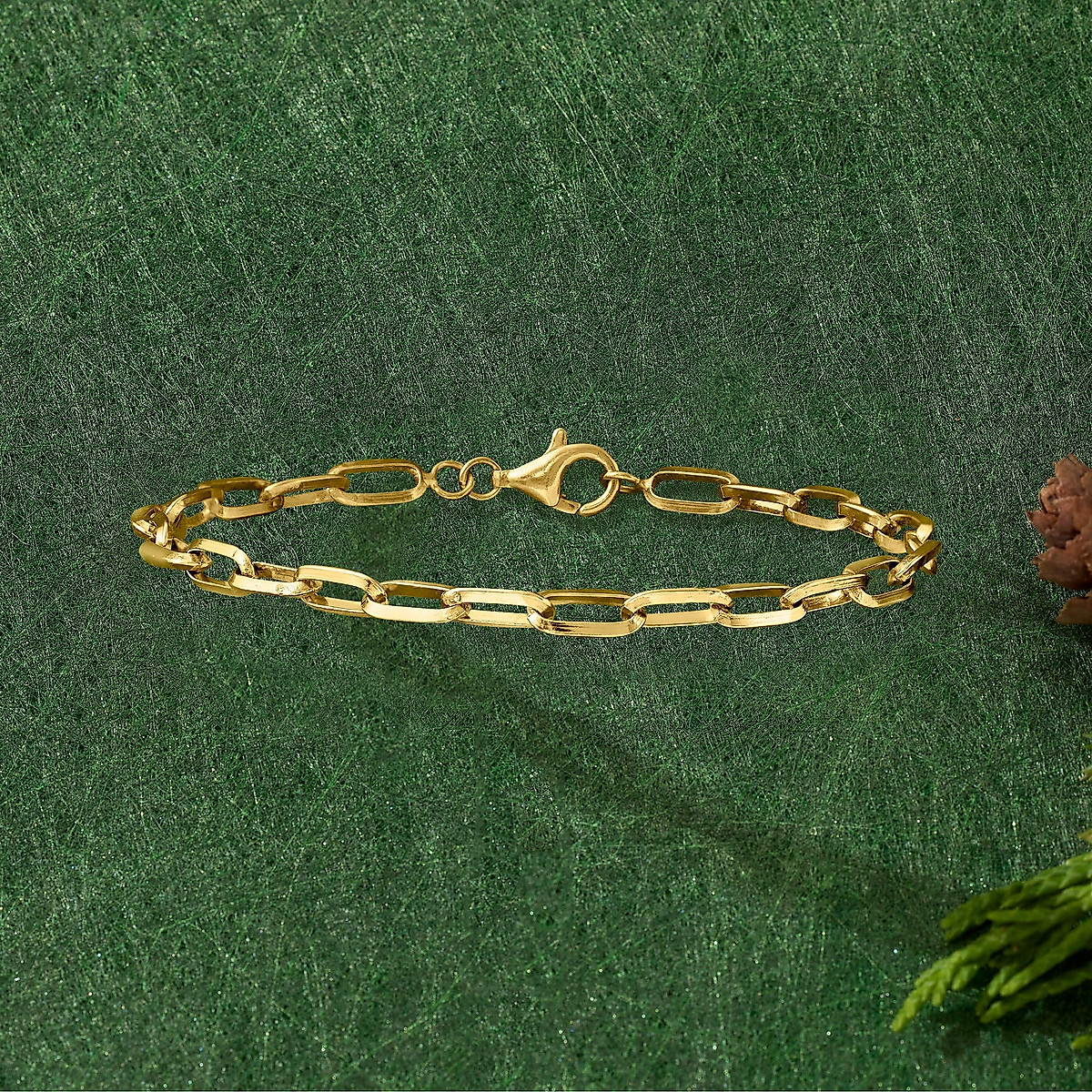 Ross-Simons Solid Paper Clip Link Bracelet