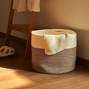 Goodpick Large Rope Basket (Set of 2)-Blanket Storage Basket Nursery Bin