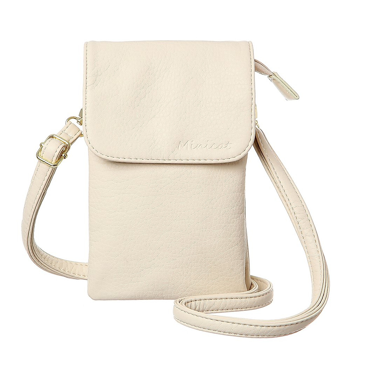 MINICAT Roomy Pockets Small Crossbody Bags Cell Phone Wallet Purses for Women(Beige)