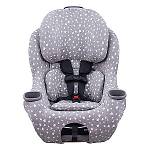 JYOKO Kids Cover Liner for car seat Compatible with Graco Extend2fit, 100% Cotton Made (White Star)