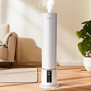 9L Large Humidifiers for Bedroom - Cool Mist Humidifier with 3 Mist Speeds, Remote Control, Top Fill Design, 360° Nozzle, 24H Timer | Whisper-Quiet Tower Design for Baby, Home, Adults, Plants