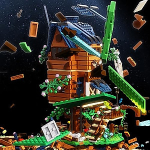 Treehouse Building Set, 4 in 1 Street View Tree House Building Blocks Toy, Halloween Xmas Gift for Boys Girls Age 8+, Teen & Adult(Compatible with Lego Set)