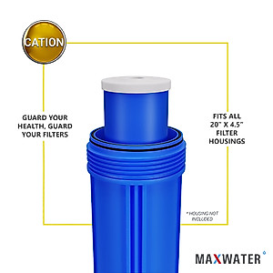 (1 Pack) Calcium, Magnesium TDS Hardness Reduction Water Softening 20" x 4.5" Cation Resin Filter Compatible with 20" BB Whole House Water Filter Systems