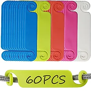 NSBELL 60PCS Cable Tags Cable Management Labels Multicolor Cable Labels Cord Identification Tags for USB Computer Phone Charger