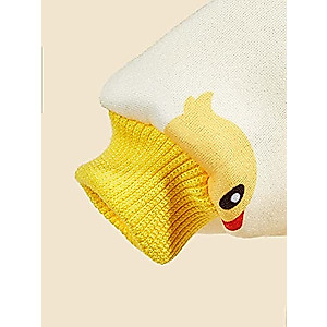 QWINEE Dog Shirt Cute Dogs T Shirt Sweatshirt Apparel Dog Clothes for Cat Kitty Puppy Small Dogs Yellow M