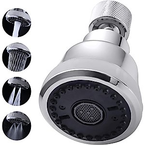 4 Spray Modes Faucet Aerator,360 Degree Faucet Sprayer Attachment,Big Angle Kitchen Faucet Aerator,Swivel Faucet Extender,Sink Sprayer Attachment for faucet,55/64 inch Female Thread (Chrome)