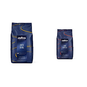Lavazza Super Crema and Gran Espresso Whole Bean Coffee Blends, 2.2 Pounds Each