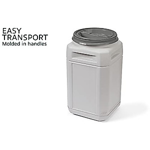 Mighty Tuff 13 Gallon/up to 54 Pound Pet Food Storage Container with Airtight Lid and Built-In Handles for Easy Transport, Made for Durable and Versatile Storage