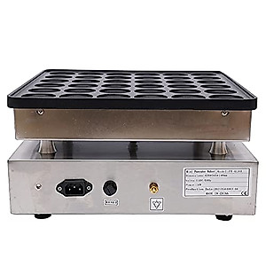 Mini Dutch Pancake Baker Maker, Commercial Electric Nonstick 36Pcs 1.9Inch Poffertje Mini Waffle Pancake Maker Stainless Steel for Restaurants, Cafes Shops