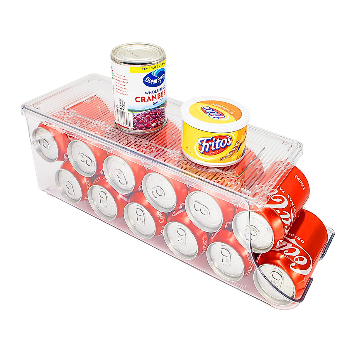 SCAVATA 3 Pack Soda Can Organizer for Refrigerator