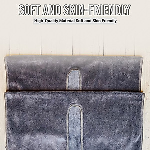 BeautyClothCo Esthetician Towels for Facials - Pack of 2 Facial Towels - Mask Removing Face Wrap - Perfect for Spa, Salon, & at-Home Skincare - Super Soft Microfiber Face Towel Set - Grey