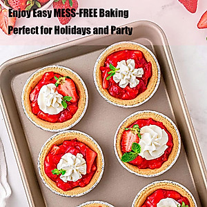 LOYUDEQIU 5 Inch Aluminum Foil Mini Pie Pans - Disposable Small Pie Tins For Bakeries, Cafes, Restaurants - Durable Mini Foil Pans for Pie, Fruit Tarts, Quiche (50, 5 Inch)