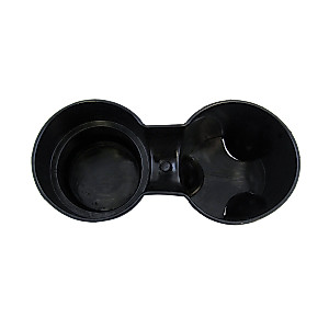 Red Hound Auto Front Center Floor Console Cup Holder Insert Compatible with Ford Lincoln Expedition Navigator 2007-2014 - Black (Holds 2 Cups)