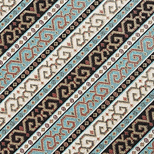 pillowerus Boho Square Throw Pillow Covers Turquoise and Black - 20 x 20 Inches Decorative Kilim Pillows, Hippy Room Decor for Couch, Bohemian Outdoor Case for Farmhouse, for Sofa