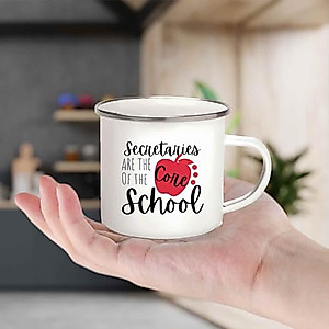 Humorous Gift Appreciation Gift For School Secretaries And Administrators - Show Your Gratitude With 11oz Ceramic Cup 12oz Enamel Silver Mug