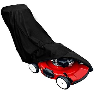 Thten Lawn Mower Cover,Waterproof Heavy Duty Push Mower Covers,Dust UV Protection,Secure Draw String and Large Size for Universal Fit with Drawstring & Storage Bag,Oxford 600D