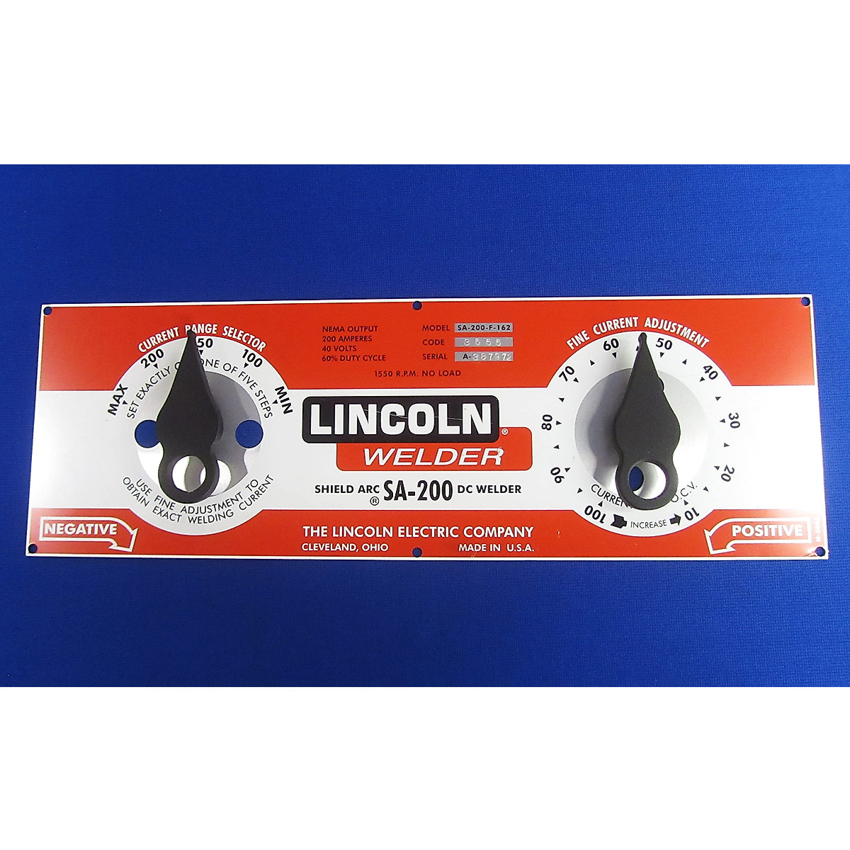 High Speed Engineering Lincoln Welder Sa 200 Control Knobs Shorthood and Redface Old Style