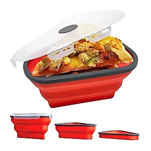 Pizza Storage Container with 5 Microwavable Serving Trays BeinCart
