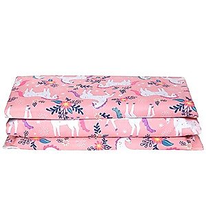 Wildkin Kids Nap Mat Cover for Boys & Girls, Sewn-in Flap Design Rest Mat Cover, Perfect for Preschool and Daycare, Fits our Vinyl Nap Mat up to 1.5 Inches Including Basic Sleep Mat (Magical Unicorns)