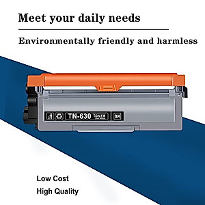 INDIUPRINT 1 Pack TN630 TN-630 Black Toner Cartridge Replacement for Brother HL-L2300D L2305W L2315DW L2320D L2340DW L2360DW L2380DW MFC-L2680W L2685DW L2740DW DCP-L2520DW L2540DW Printer Toner.