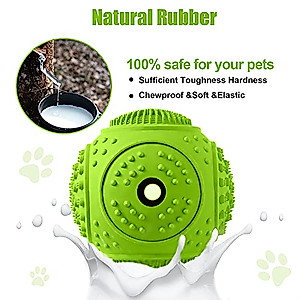 LUKITO Dog Chew Toys 3 Pack, Dog Toys for Aggressive Chewers Large Breed, Multifunctional Teeth Cleaning and Gum Massage, Tough Dog Toys with Natural Rubber for Large and Medium Dog